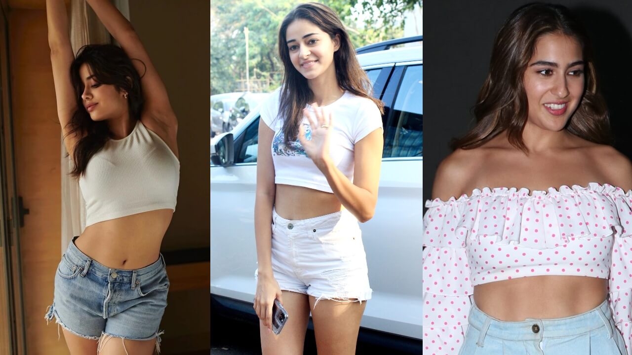 Janhvi Kapoor, Ananya Panday and Sara Ali Khan's best crop top looks to flaunt sensuous ...